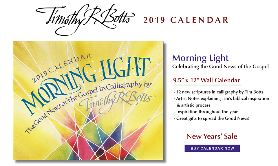 Tim Botts 2019 Calendar - Morning Light - Celebrating the Good News of ...